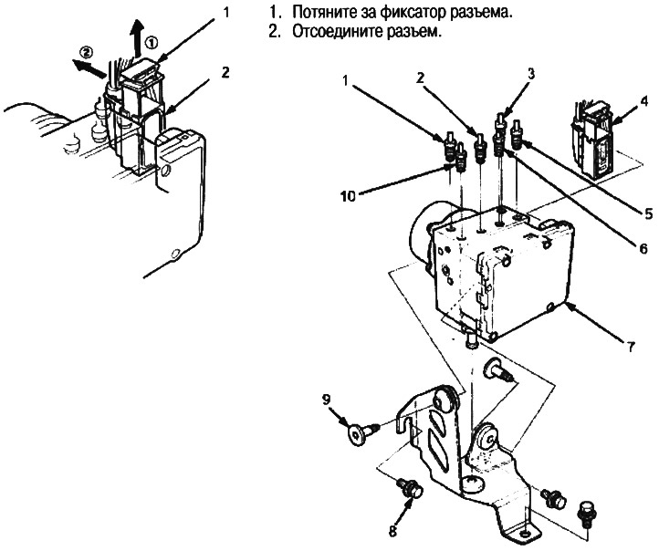 ABS Modulator Assembly — Removal and Installation (Honda HR-V 1, 1998 ...